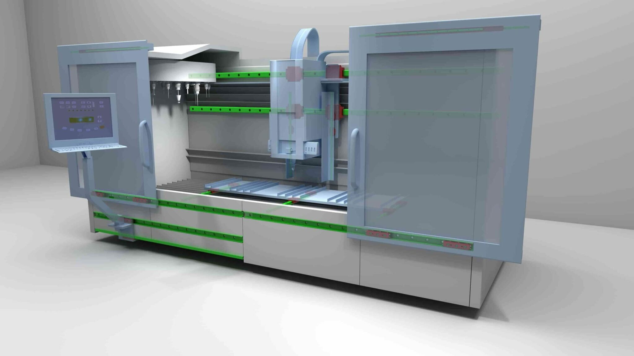 Linear Guides for Safety Doors on CNC Machine Tools- Rollon UK